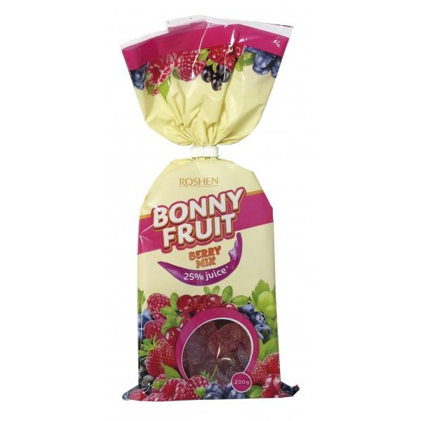 ŽELÉ BONBÓNY ROSHEN BONNY FRUIT - BERRY MIX 200g | mujrendlik.cz
